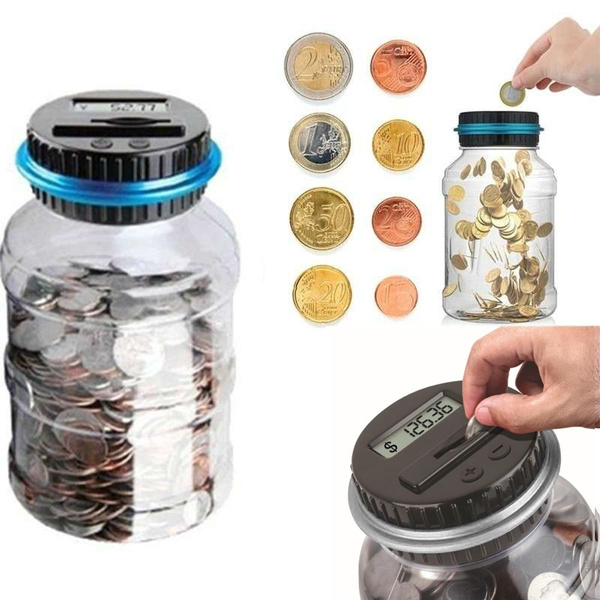 Large Digital Creative Fashion LCD Screen Coin Counting Save Money ...