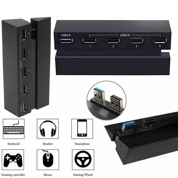 PS4 Expander Hub 5-Port USB 3.0 2.0 High Speed Adapter for Playstation ...