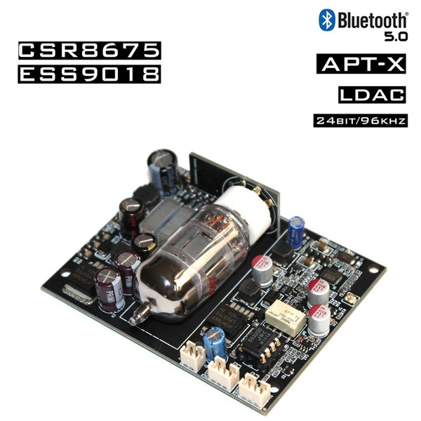 12AU7 Tube CSR8675 Bluetooth 5.0 Audio Receiver Board ES9018 Decoder ...