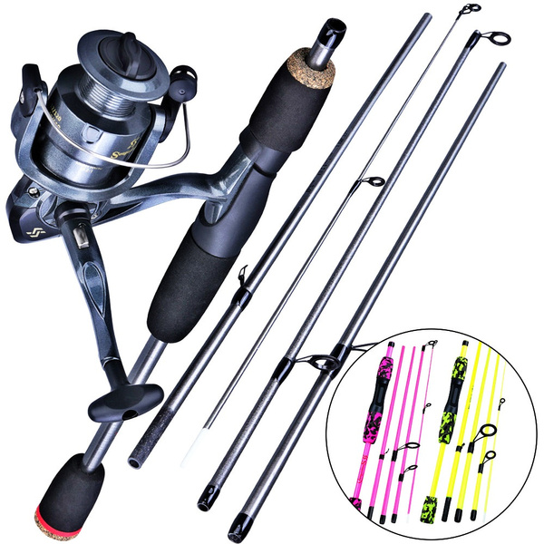Fishing Rods and Reels Set 3 Color Portable Fishing Rod with Left/right ...