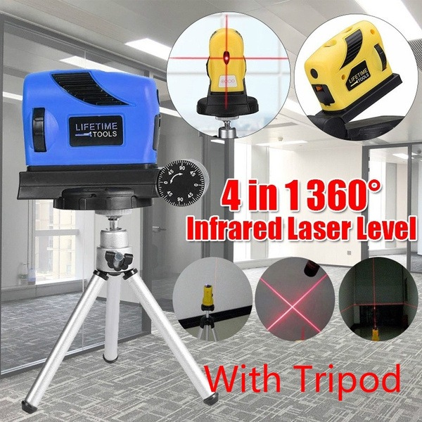 4 In 1 360° Rotary Infrared Laser Level Micro Tuning Self Levelling Horizontal And Vertical