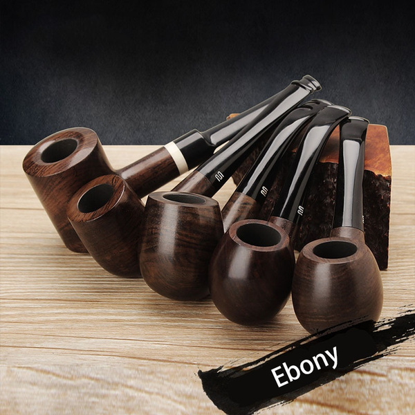 Ebony Smoking Pipe Handmade Straight Stems Wooden Tobacco Pipe | Wish