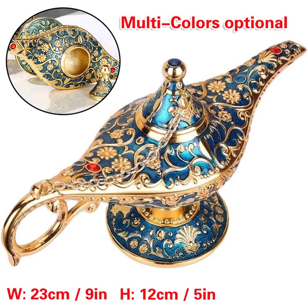2020 Lamp Traditional Fairy Tale Magic Wishing Genie Lamp Retro Teapot ...