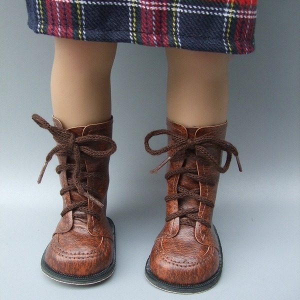 Doll Shoes Vintage Brown Leather Boots Fit 18 Inch Girl Doll | Wish