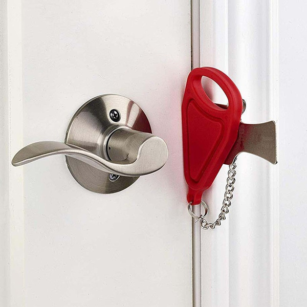 portable lock Portable safety door buckle lock temporary door stop top ...