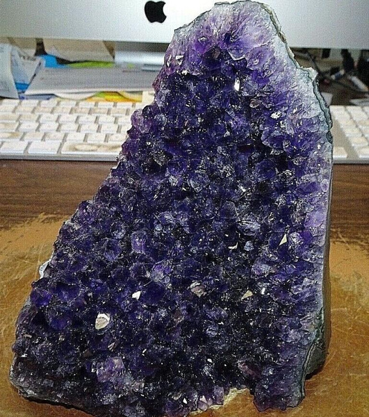 About 1KG LARGE AMETHYST CRYSTAL CLUSTER CATHEDRAL GEODE FROM URUGUAY ...