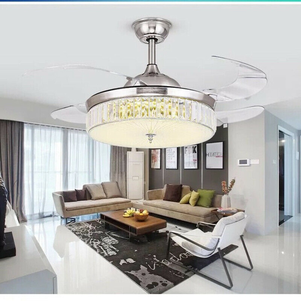House Ceiling Fan Chandelier with Remote Control Modern Simple Living ...