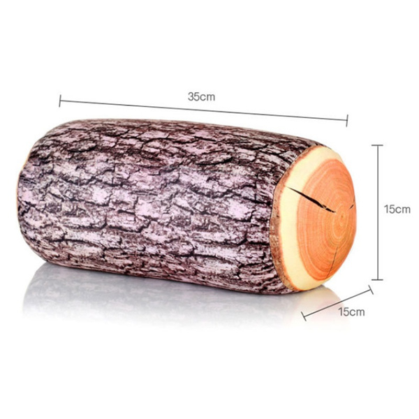 Wood Grain Microbead Log Pillow Squishy Mooshi Beads Neck Roll Bolster ...