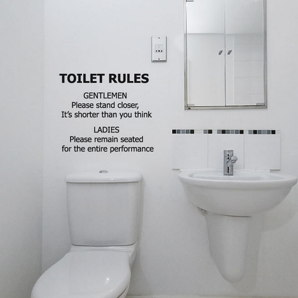 Wall Décor Funny Bathroom Wall Decals Wall Decals & Murals etna.com.pe
