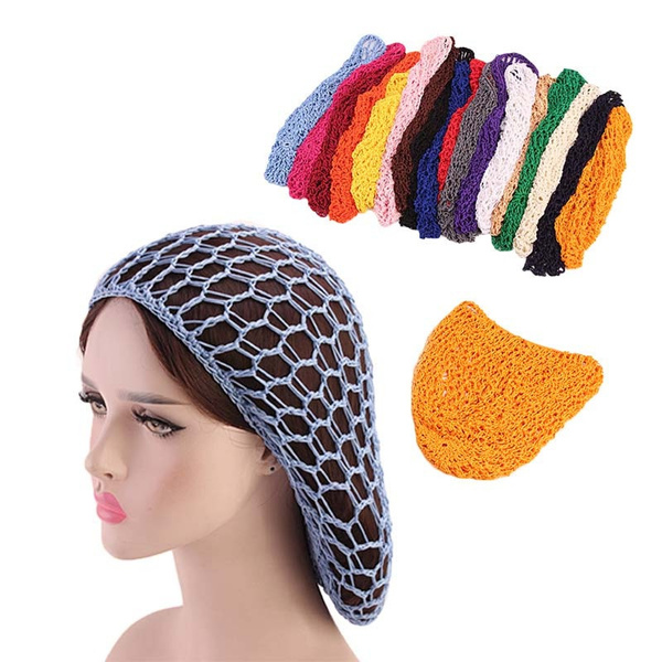 Women Ladies Soft Rayon Snood Hair Net Crocheted Hair Net | Wish