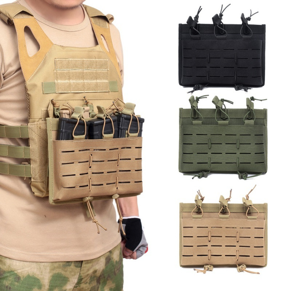 Tactical Molle Magazine Pouch Open Top Mag Holder Triple Airsoft Mag ...