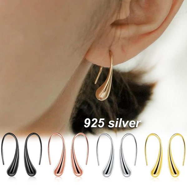 1 Pair Personality Women Ladies Teardrop Waterdrop Simple Drop Earrings ...