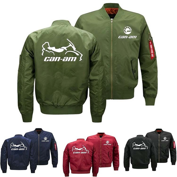 New Arrival Can-am Motorcycle Jackets Men's Classic Thick Bomber ...