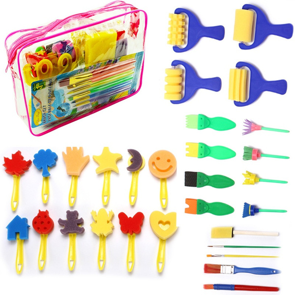 18/28/29/46 Pcs Children's Painting Kits for Kids,Art Smocks Waterproof ...