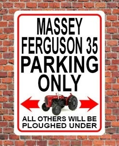 Massey Ferguson 35 Parking Only Metal Sign Notice Gift Plaque Classic ...