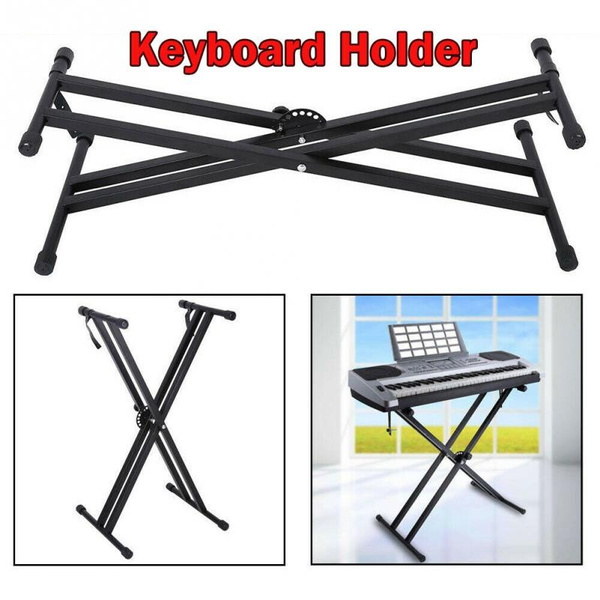 Adjustable Music Keyboard Electric Piano X-Stand Metal Dual Tube ...