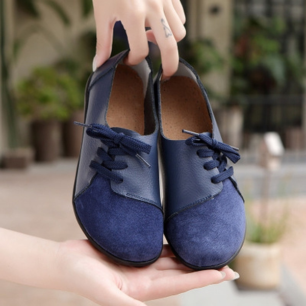 Women's Shoes Casual Wild Single Shoes Low-top Comfortable Lace Shoe | Wish