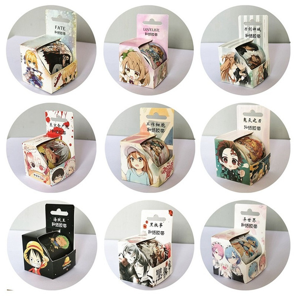 Anime One Piece Demon Slayer Kimetsu No Yaiba Diy Paper Washi Tape ...