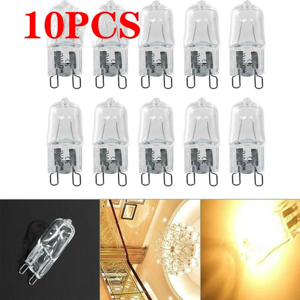 10PCS Super Bright G9 Halogen Light Bulb 40w Halogen G9 110V/220V 2800K ...