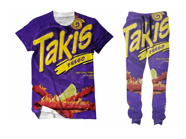 Takis 3D All Over Print Tracksuits T-Shirt+joggers pants Suit Women Men ...