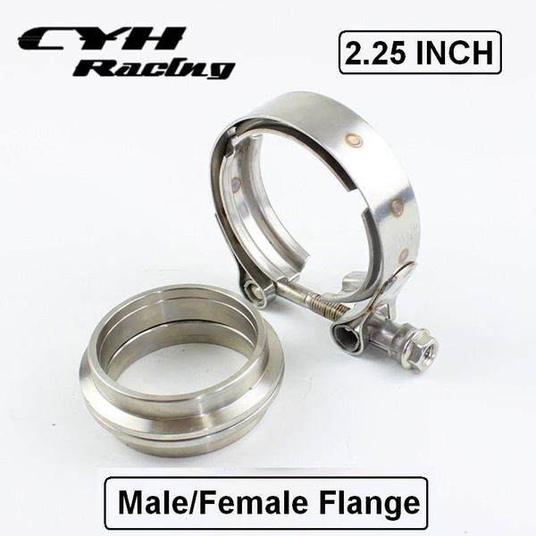 2.25" V-Band 304 Stainless Steel Clamp With Male/Female Flange Kits For ...
