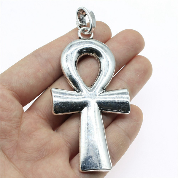 1 Piece Antique Silver Color 80X42mm Super Big Cross Ankh Cross ...