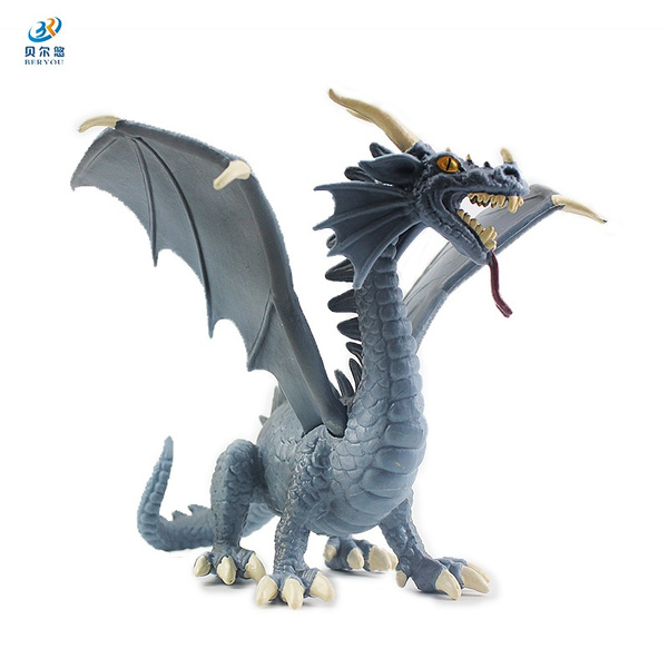 Dragon, blue dragon model toy, vicious dragon toy, mythical villain ...