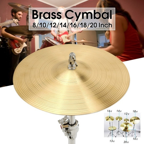 20/16/14/10/8 inch Dark Crash Medium Matched Set Brass Cymbal Drum Kit ...