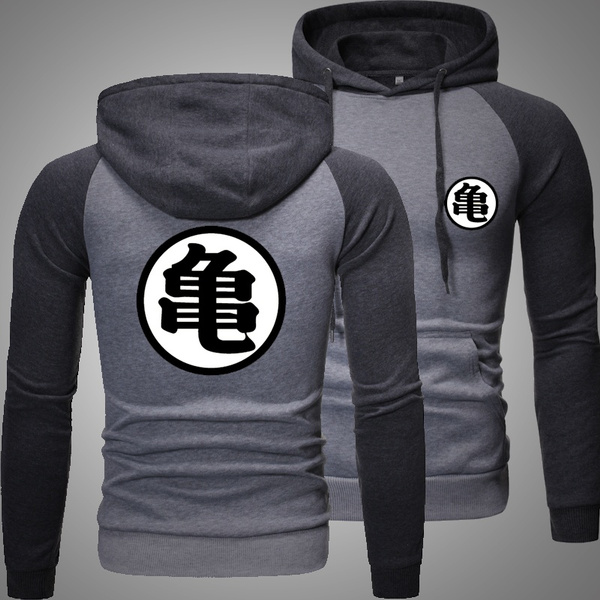 Anime Cartoon Dragon Ball Z Cosplay Master Roshi Patchwork Hoodie Men ...