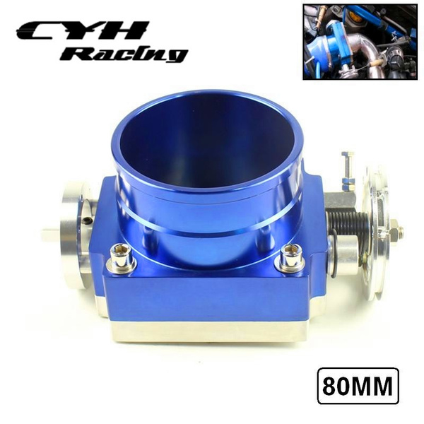 80MM Universal Aluminum Billet CNC Throttle Body For 3" Inch Intake ...