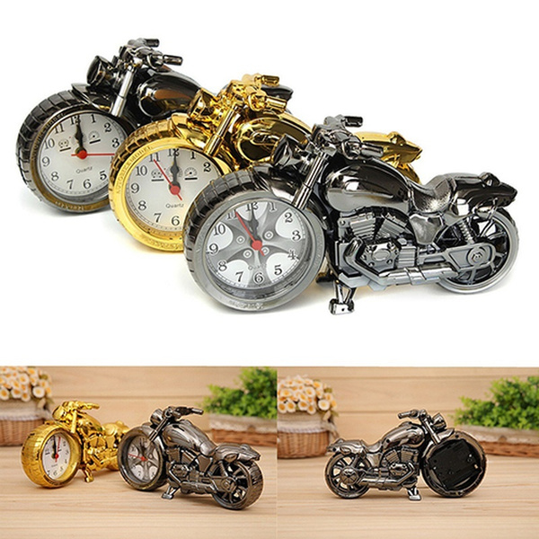 Creative Motorcycle Quartz Watch Shaped Alarm Clock Time Keeper Desk ...