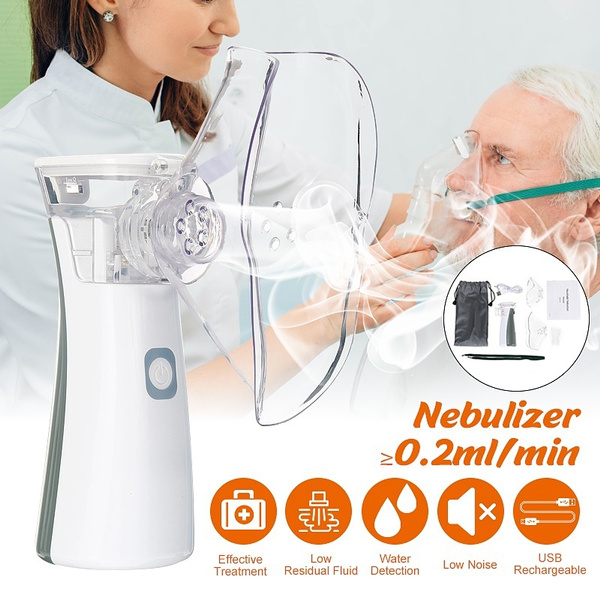 USB Handheld Ultrasonic Nebulizer with Kids/Adult Mesh Mini Asthma ...
