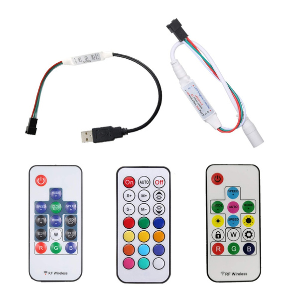RF Remote Control 14-Key 17-Key 21-Key Mini 3-Key Wireless Remote RGB ...