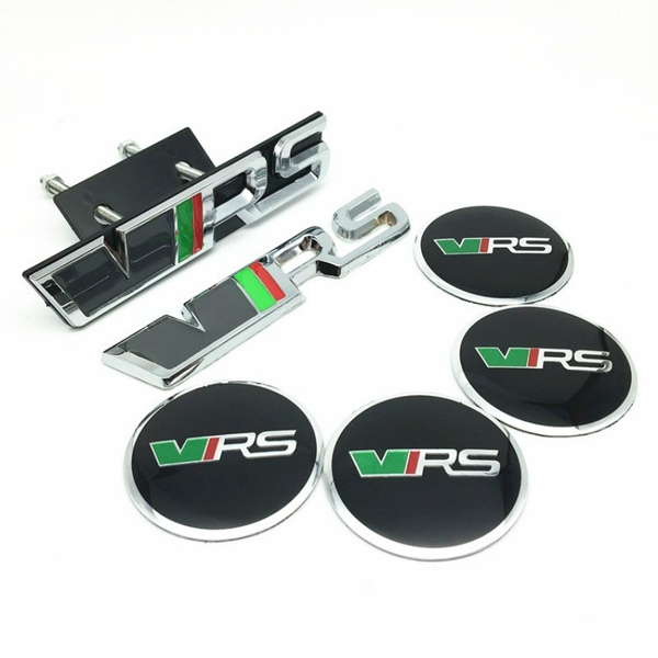 VRS car Wheel Center Hub Cap Badge Side Fender Decal Rear Trunk sticker ...