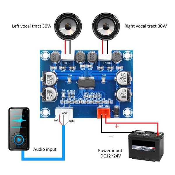 30W+30W Game machine audio amplifier board module full connector design ...