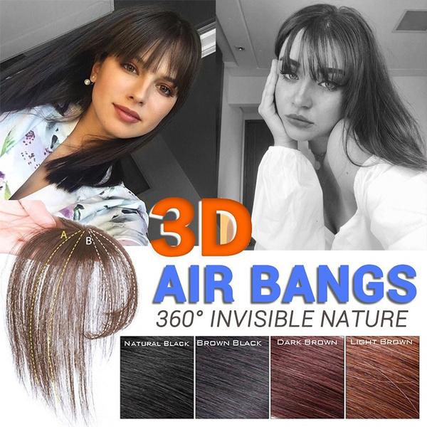3D Bangs 6 Inch Female Short Fake Hair Bangs Girls Invisible Hair ...