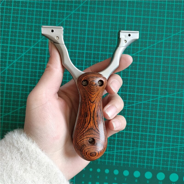 Powerful Rubber Band Slingshot Outdoor High Precision Shooting Flat ...