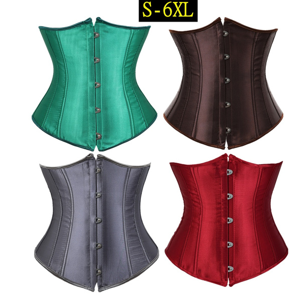 Plus Size Women Underbust Corset Top Waist Training Corsets and ...