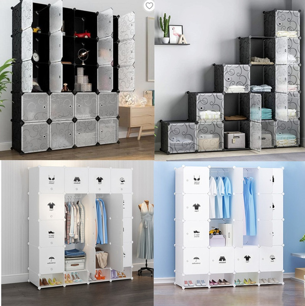 12/20 Cube Storage Cube Organizer Wardrobe Modular Closet Plastic ...