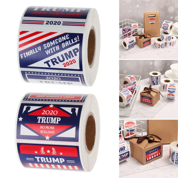 500pcs/roll Trump Sticker Trump face sticker Voted Today Celebrate ...