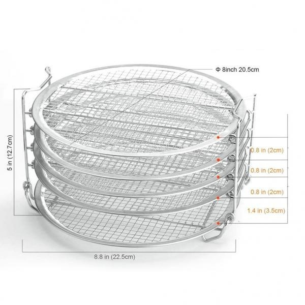 portable Five Stackable Layers Dehydrator Grill Stand Rack for Pressure ...