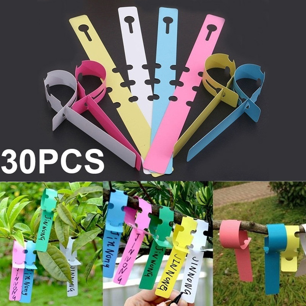30PCS Plastic Plant Nursery Garden Labels Tags Seed Plant PVC Reusable ...