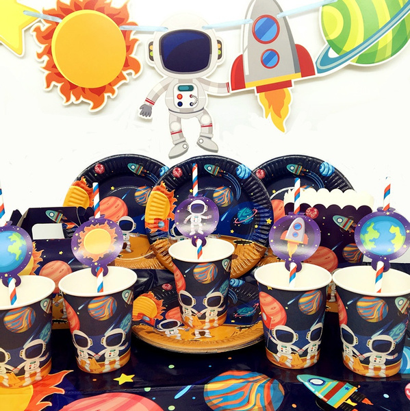 Space Astronaut Galaxy Theme Party Decorations For Kids Birthday ...