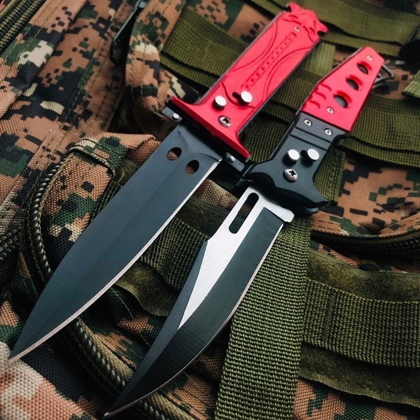 OTF AUTOMATIC Knife Spring Assisted Open Knives Pocket Hunting Tactical ...