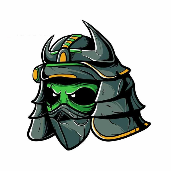 13cm x 12.6cm for Alien Samurai Motorcycle Car Bumper Window Stickers ...