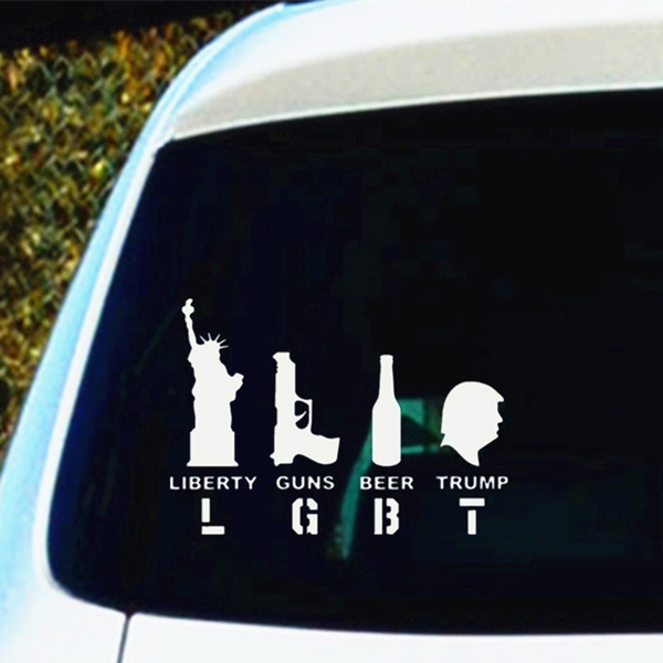 LGBT - Liberty Guns Beer Trump - Funny Political Sticker Decal Vinyl | Wish