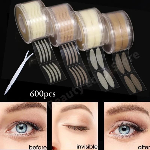 600Pcs/box Big Eyes Make Up Eyelid Sticker Double Fold Self Adhesive ...