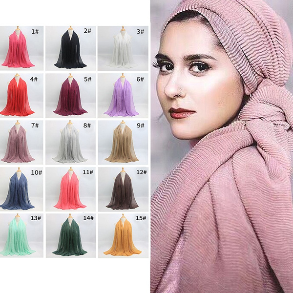 2020 Muslim Hijab Golden Silk High Fashion Hui Female Hijab Accessories ...