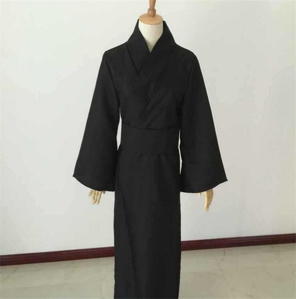 Classic Black Samurai Clothes Men Breathable Underwear Kimono Robe ...