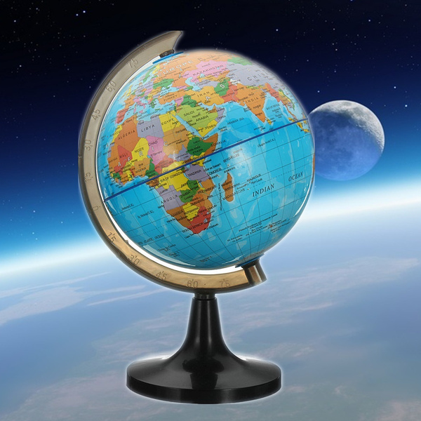 23CM English World Globe Map Rotating Stand Vintage World Earth Globe ...